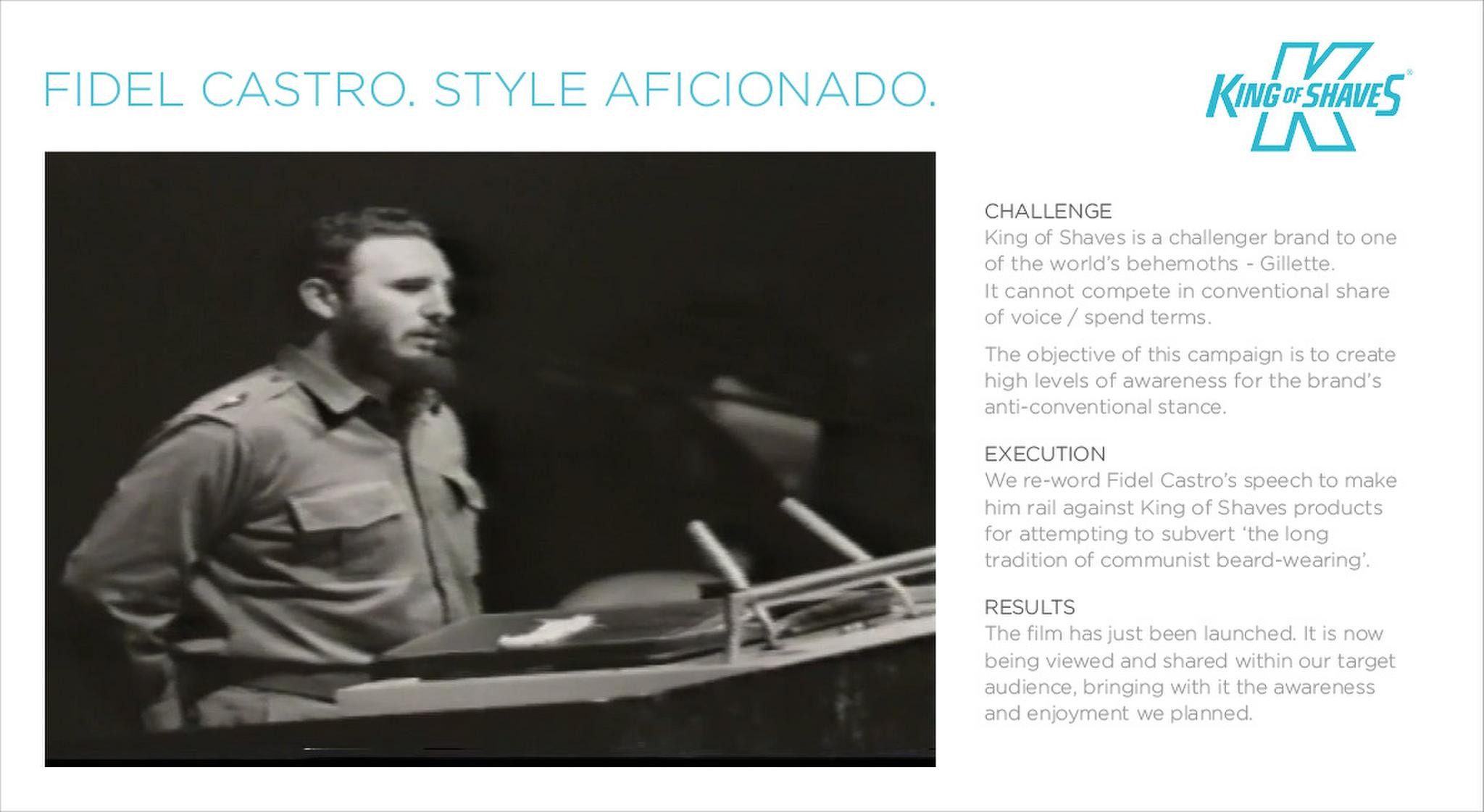 FIDEL CASTRO. STYLE AFICIONADO. | Campaign | THE WORK