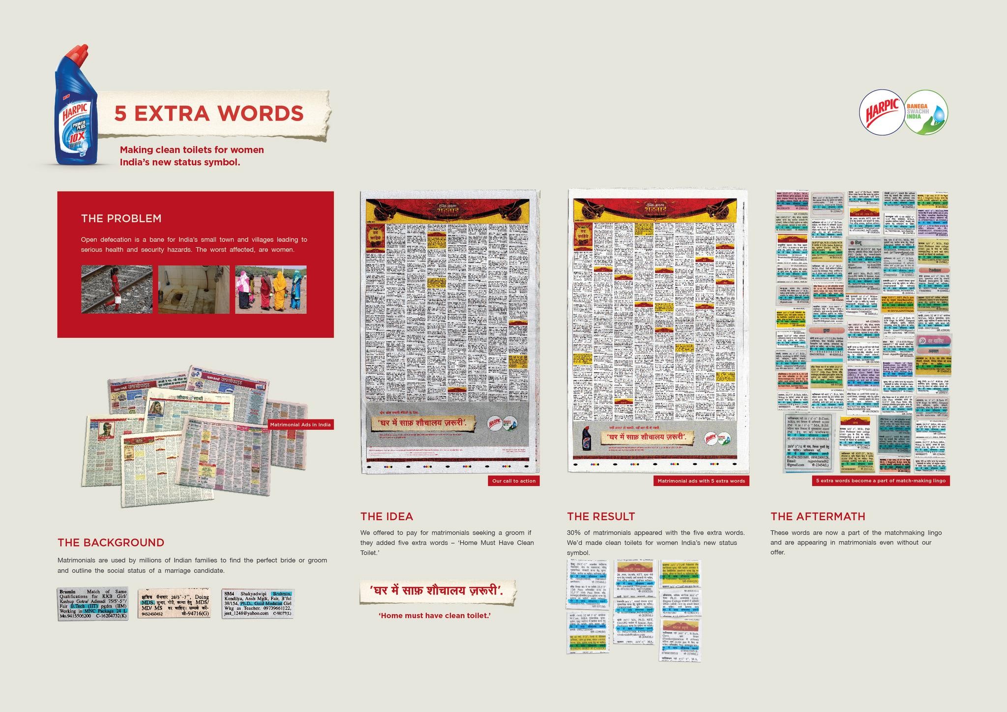 Harpic - Five Extra Words | Campaign | THE WORK