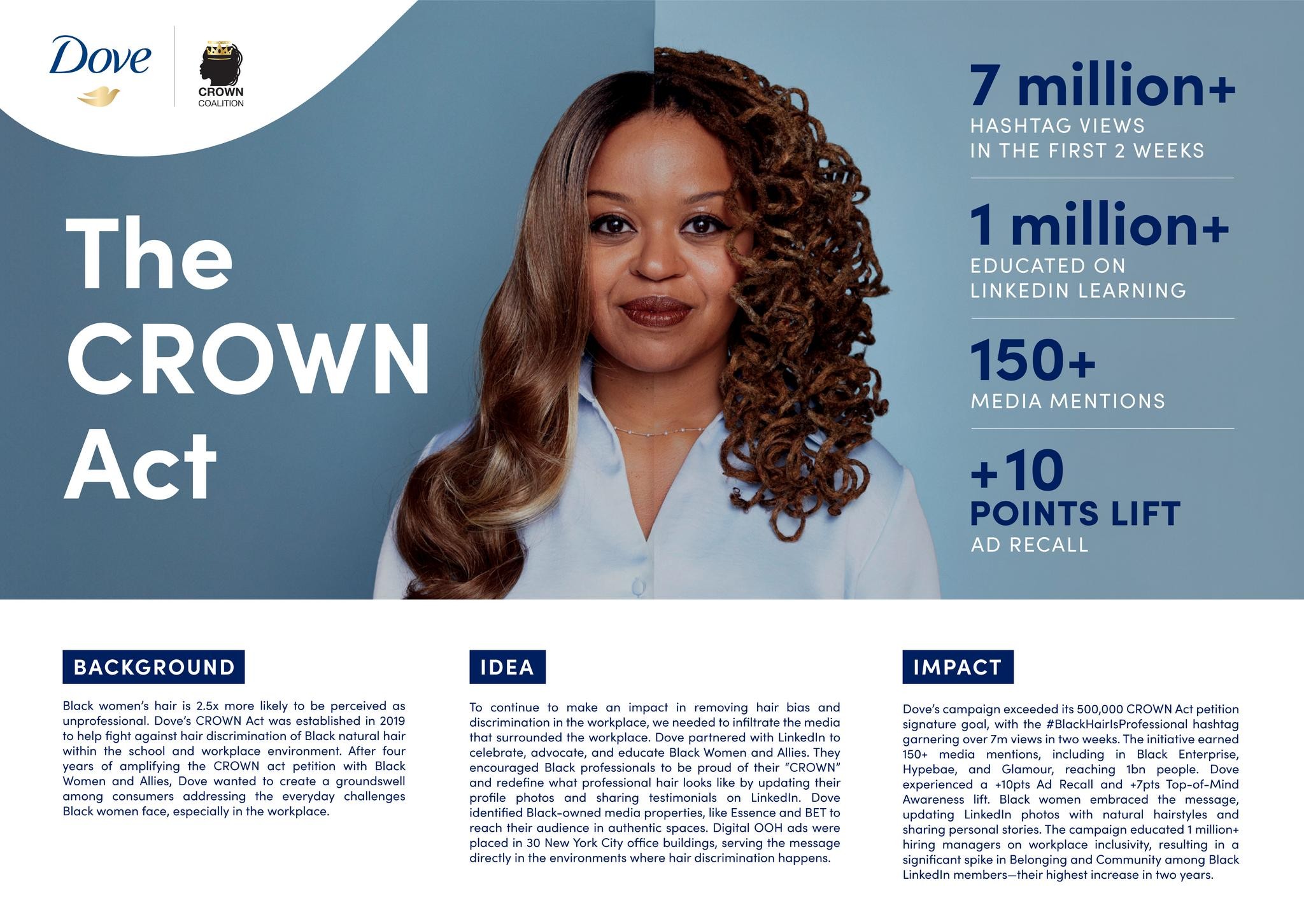 Dove x CROWN Act #BlackHairIsProfessional | Campaign | THE WORK