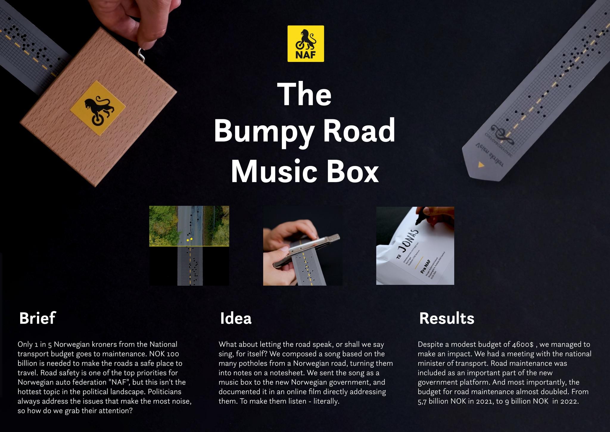 The Bumpy Road Music Box | Campaign | THE WORK