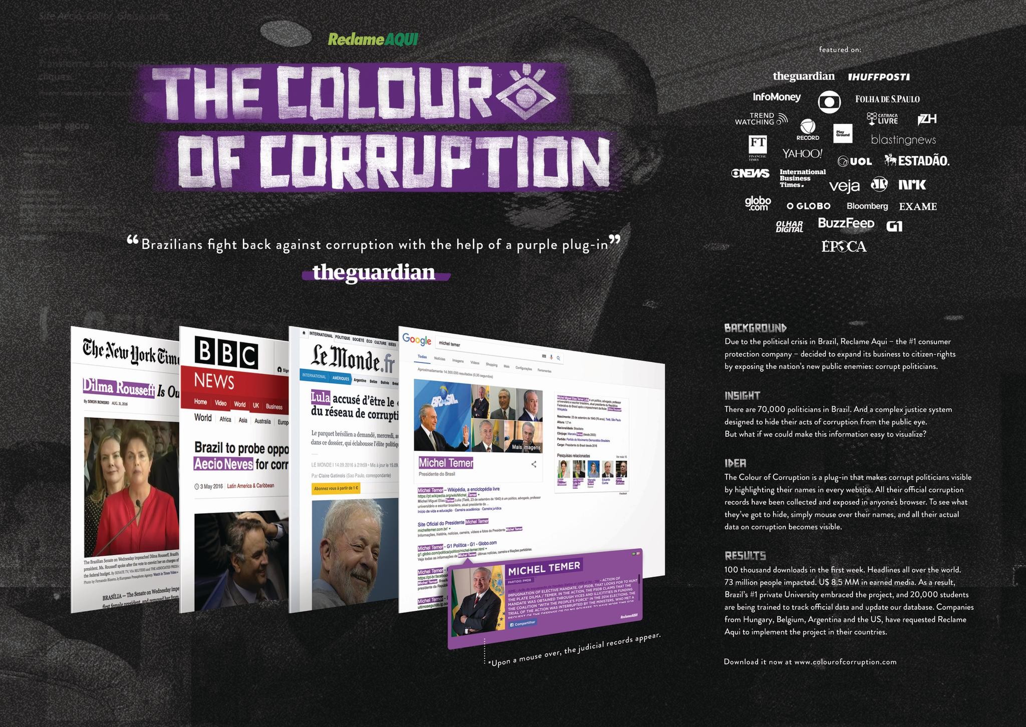 The Colour of Corruption | Campaign | THE WORK