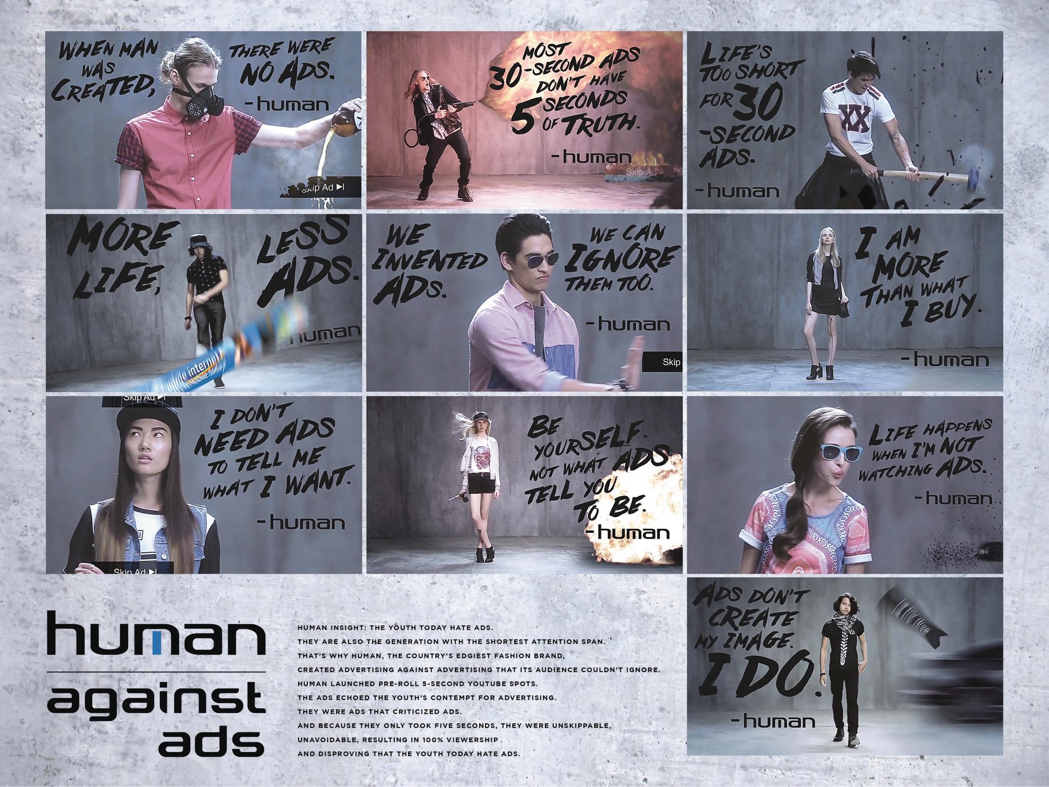 PRE-ROLL: HUMAN AGAINST ADS | Campaign | THE WORK
